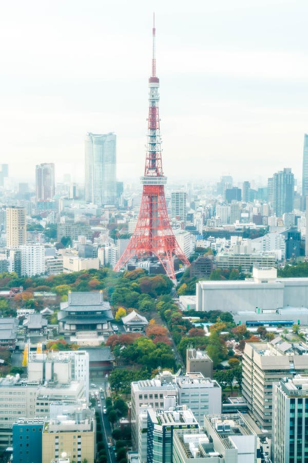 Tokyo city skyline at dusk editorial photo. Image of night - 96384611