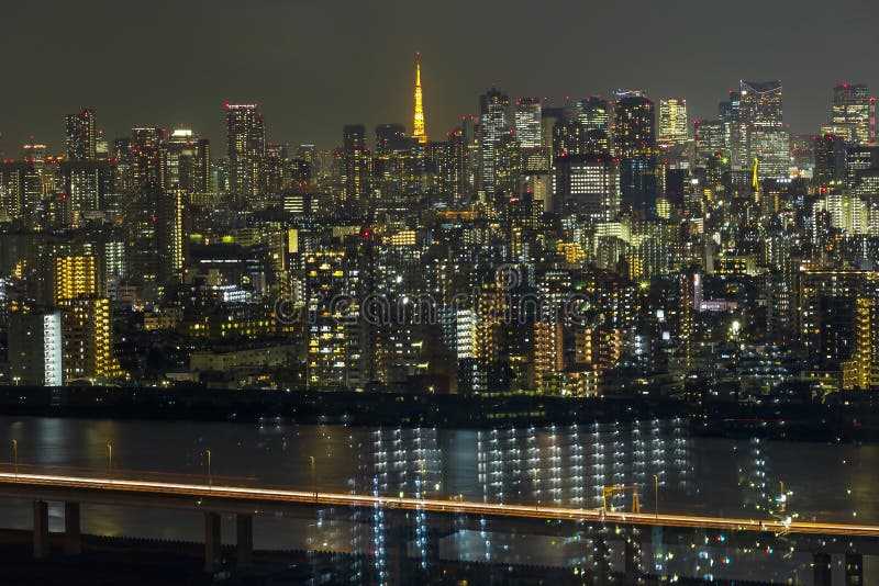Tokyo City and Skyline with Night Light Editorial Photo - Image of ...