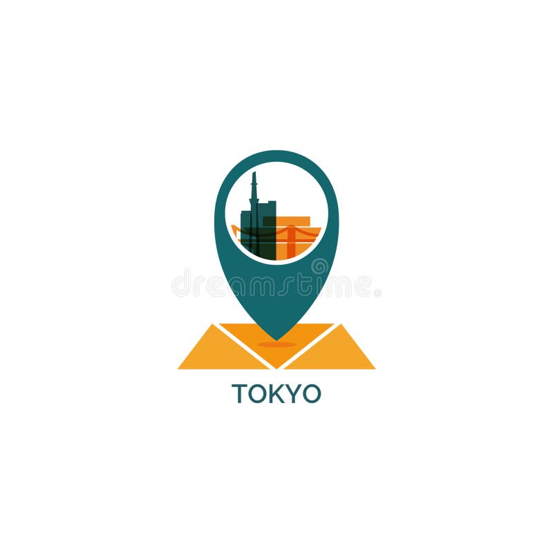 Tokyo City Skyline Silhouette Vector Logo Illustration Stock Vector ...