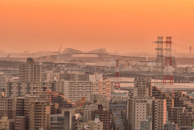 Tokyo City Skyline at Sunset Stock Photo - Image of asian, city: 83992348