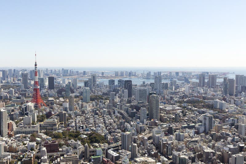Tokyo City Skyline. stock image. Image of business, corporate - 64970765