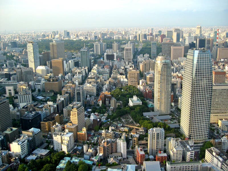 Tokyo High Rise City Towers Stock Photo - Image of corporate, built ...