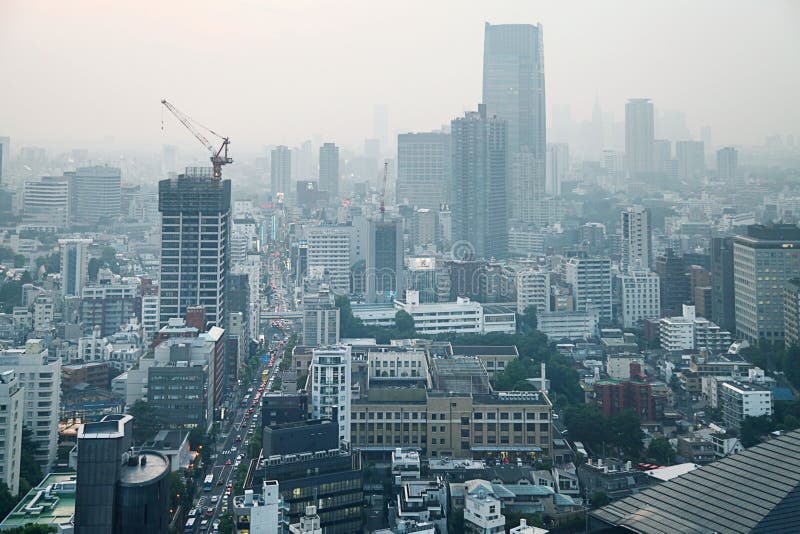Tokyo High Rise City Towers Stock Photo - Image of corporate, built ...