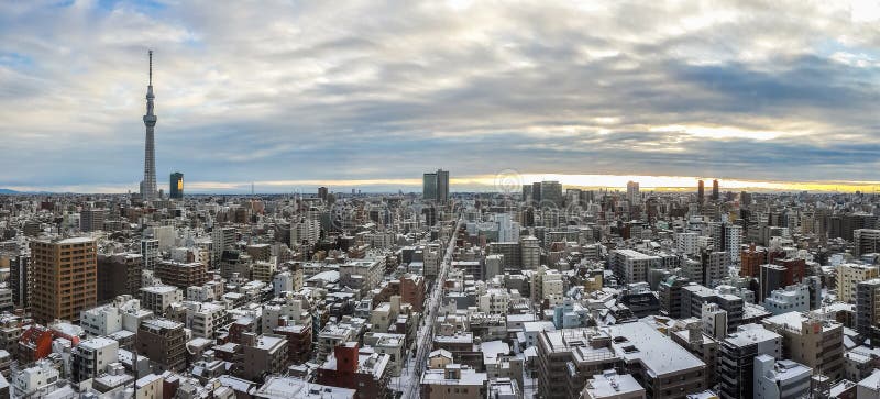 Tokyo City View with Skytree at the Morning Stock Image - Image of ...