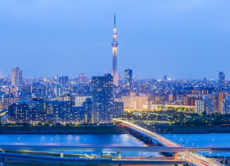 Tokyo City View with Tokyo Sky Tree Stock Photo - Image of skyline ...