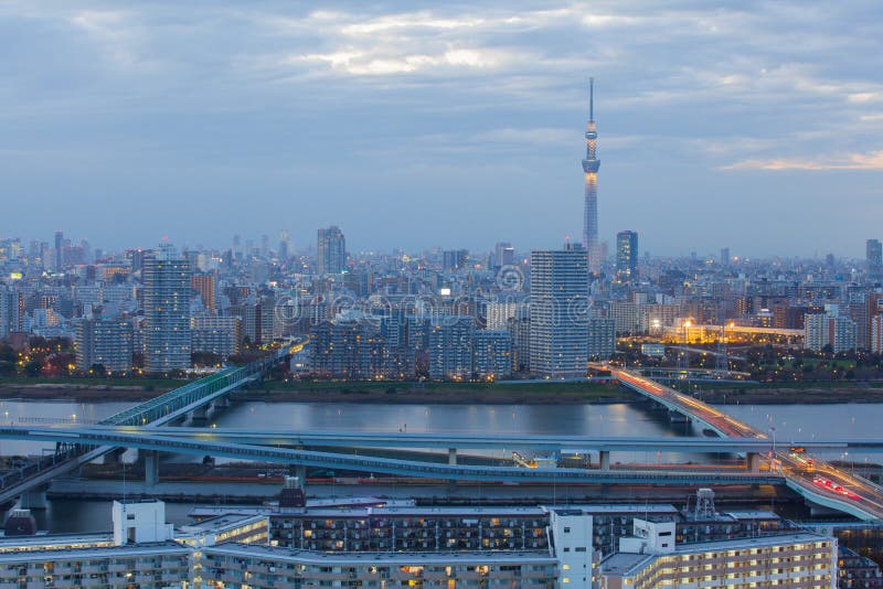 Tokyo City View and Tokyo Sky Tree Editorial Stock Image - Image of ...