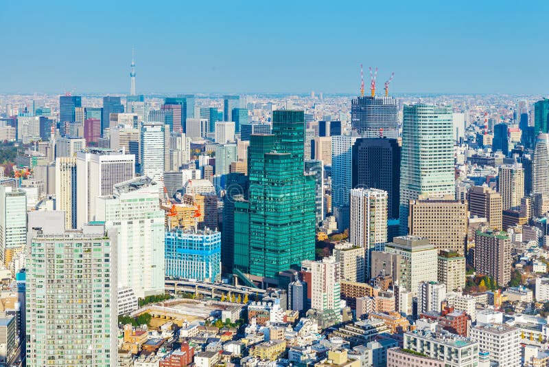 Tokyo cityscape stock image. Image of japan, scene, aerial - 34219917