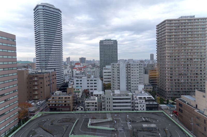 Tokyo Cityscape Modern Building Stock Image - Image of high, aerial ...