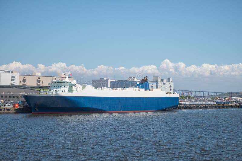 Tokyo Deep Water Port with Cargo Ship in Tokyo, Japan Editorial Photo ...