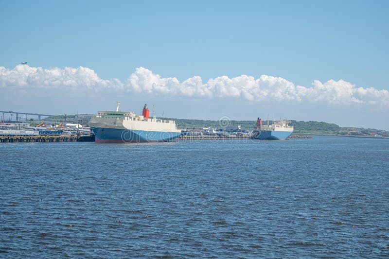 Tokyo Deep Water Port with Cargo Ship in Tokyo, Japan Editorial Image ...