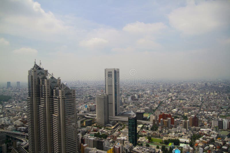Tokyo dense city landscape editorial image. Image of glass - 28010755