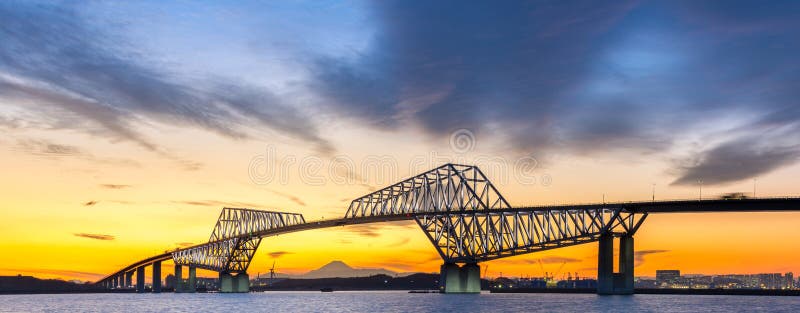 Tokyo Gate Bridge stock image. Image of landmark, architecture - 70201069