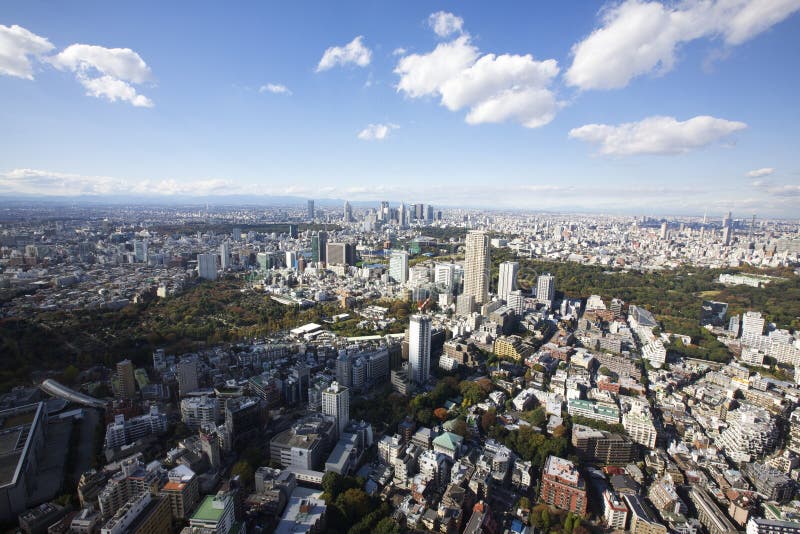 Tokyo Japan Aerial View stock photo. Image of clouds - 22648060
