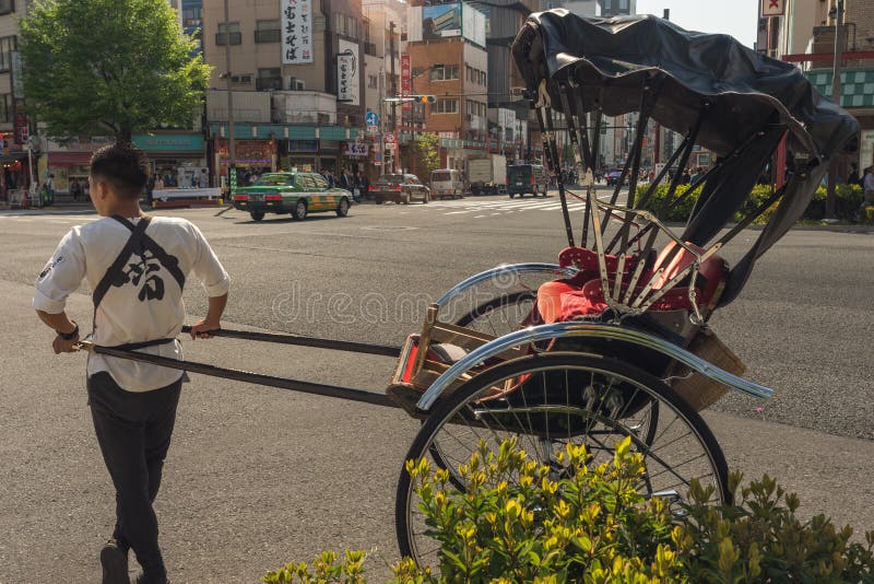 Rickshaw Puller in Tokyo, Japan Editorial Photo - Image of editorial ...