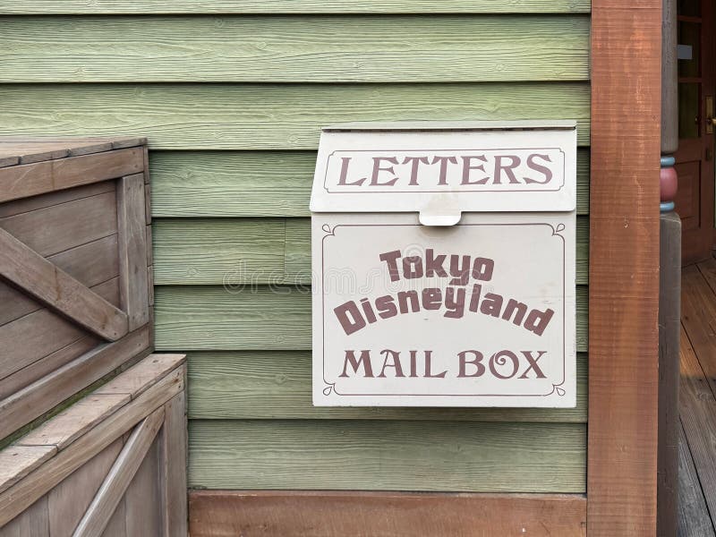 A Mailbox for Letters at an Amusement Park in Tokyo Editorial ...