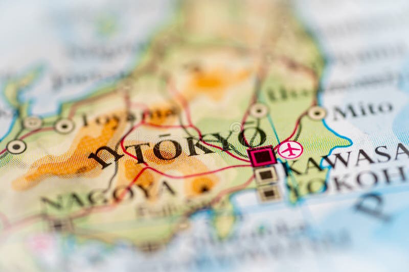 Tokyo, Japan Highlighted on a World Map Stock Photo - Image of ...