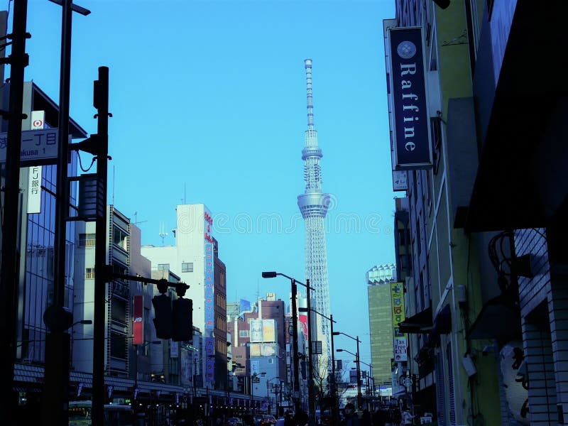 Tokyo, Japan March 25,2019 Landscape View Tokyo Sky Tree in Tokyo.View ...