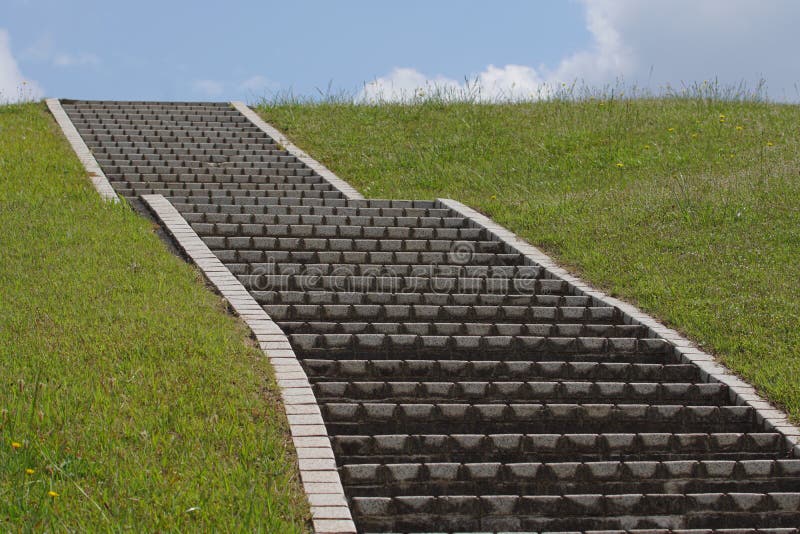 Steps on a Hill in the Summer Stock Image - Image of slope, meadow ...