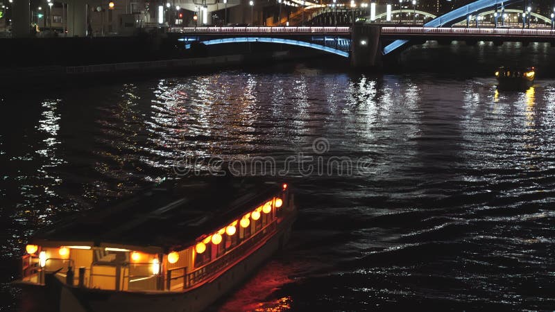 The Floating Boat on the River in Tokyo Japan Stock Video - Video of ...