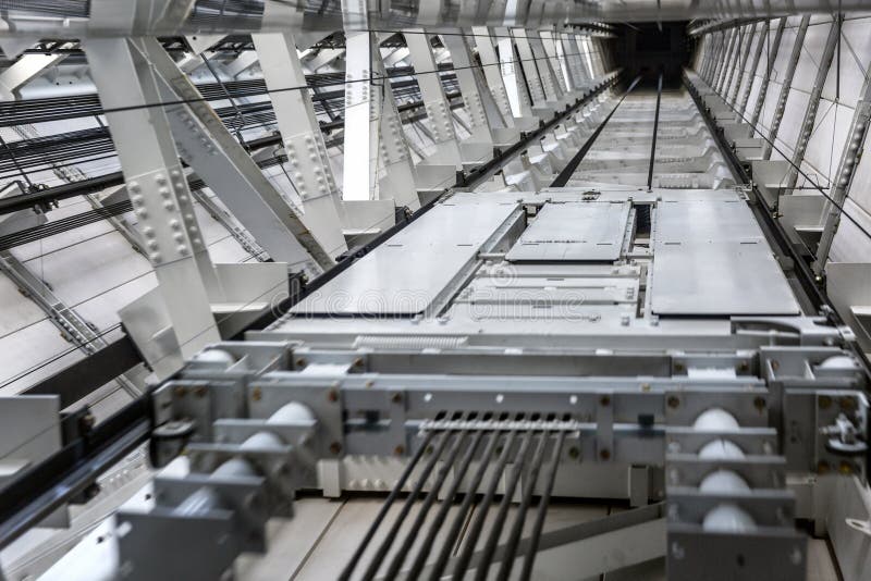 Tokyo, Japan, 04/13/2019: Sky Tree Elevator Shaft. Inside View ...