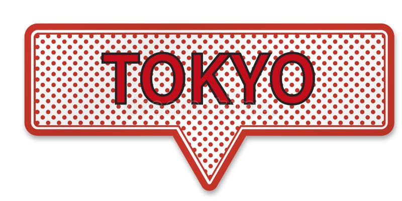 Tokyo japan speech bubble stock illustration. Illustration of banner ...
