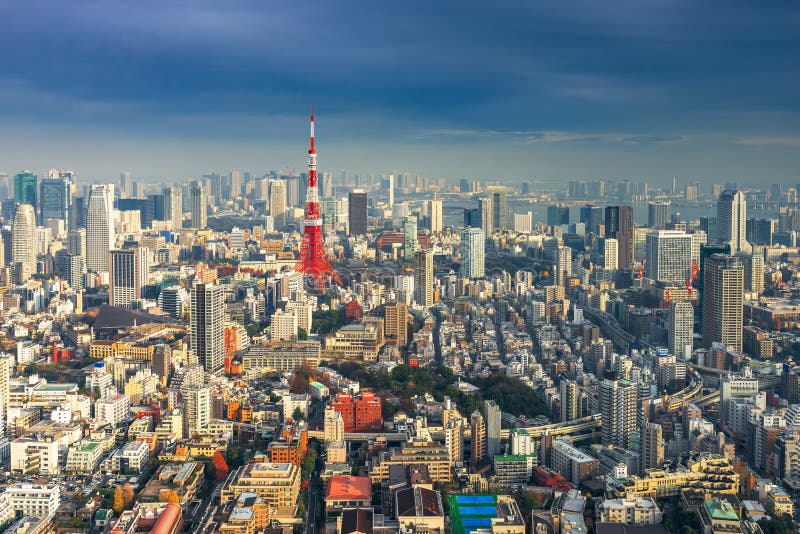 Tokyo, Japan with the Tower from Roppongi Editorial Stock Photo - Image ...