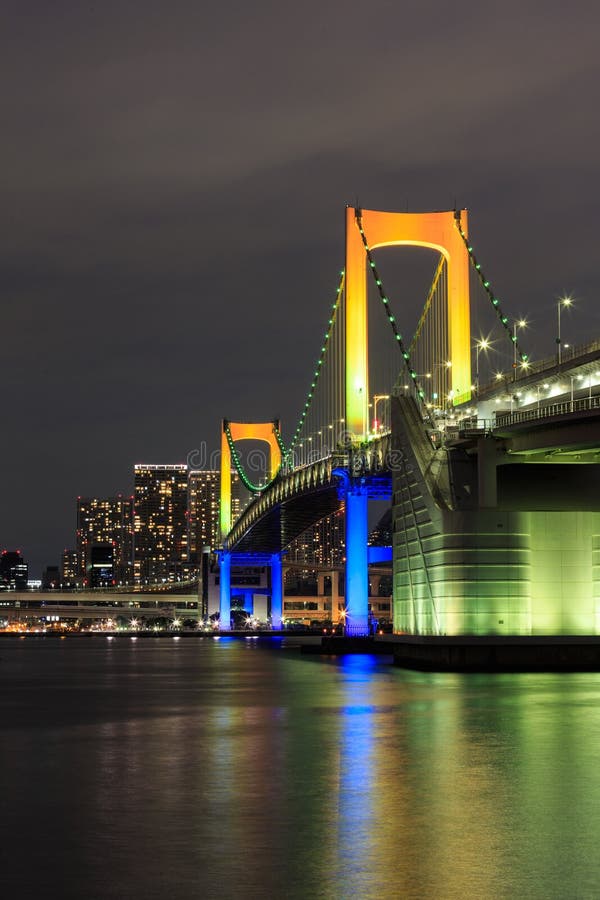 Tokyo Landmarks,Tokyo Rainbow Bridge in Japan Stock Photo - Image of ...
