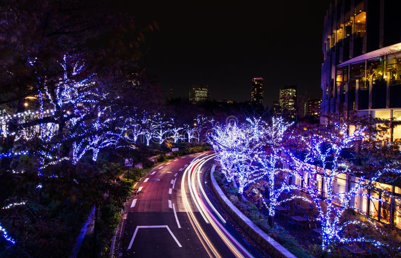 Tokyo light illumination stock image. Image of christmas - 172979911