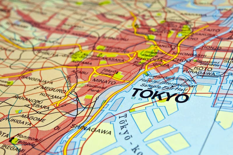 Tokyo map stock photo. Image of asia, explore, direction - 13663372