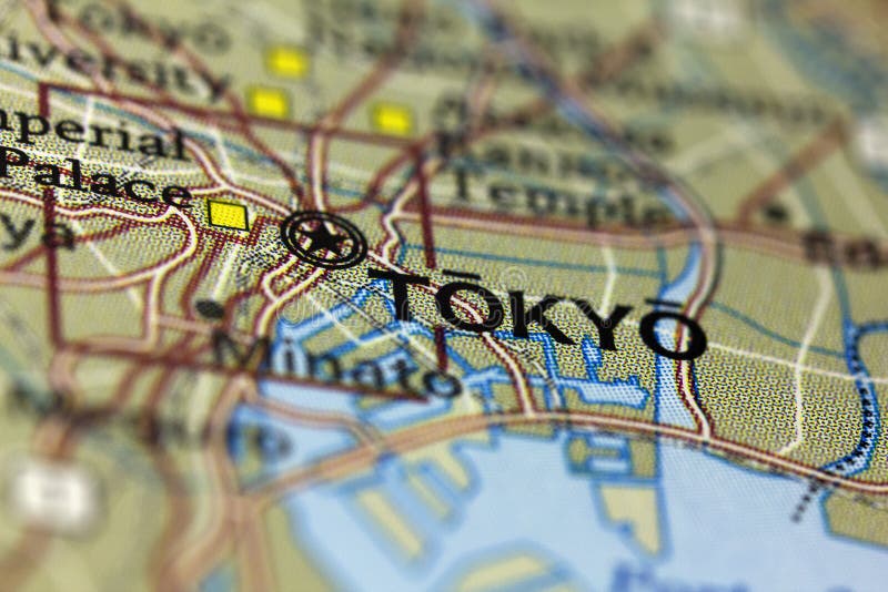 Tokyo on the Map stock image. Image of tourism, location - 246833869