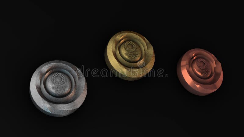 Tokyo 2020 medals zoom out stock footage. Video of athlete - 226320380