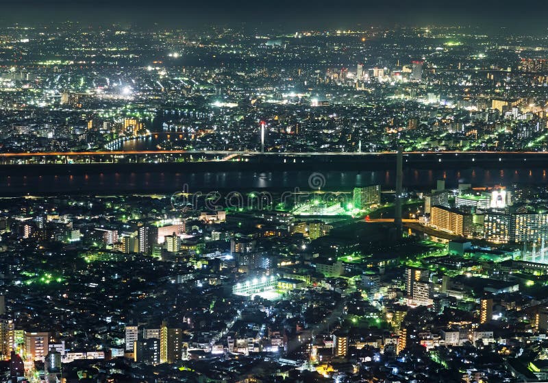 Tokyo Metropolis, Night editorial stock photo. Image of sightseeing ...