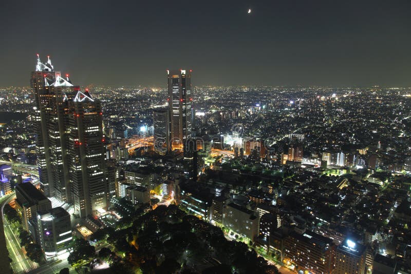 Tokyo at night stock image. Image of night, lifestyle - 15102817