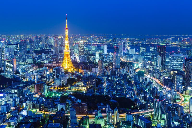 Tokyo night stock image. Image of downtown, dusk, commercial - 35502027