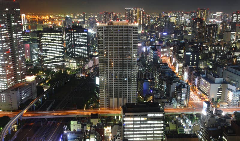 Tokyo night view stock photo. Image of city, japan, cityscape - 696840