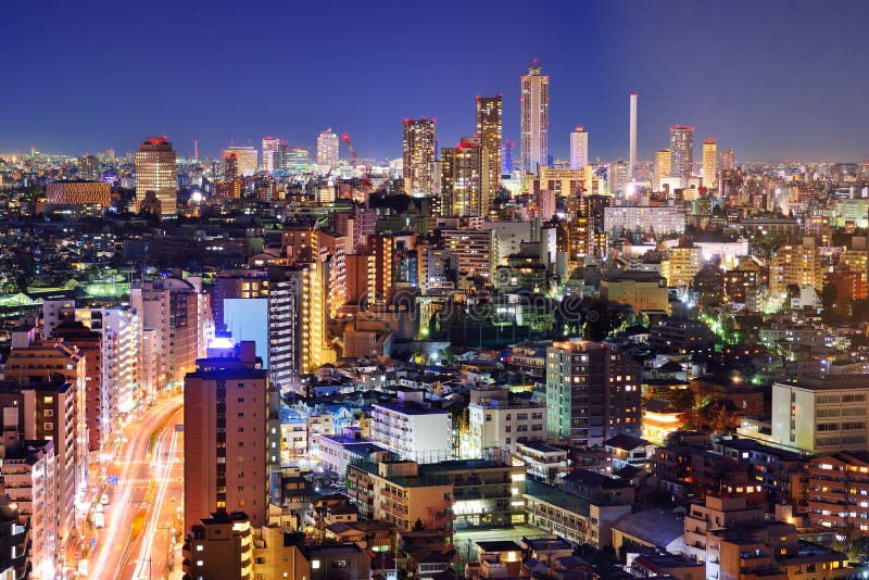 Tokyo Night Scene stock photo. Image of district, metropolitan - 29468778