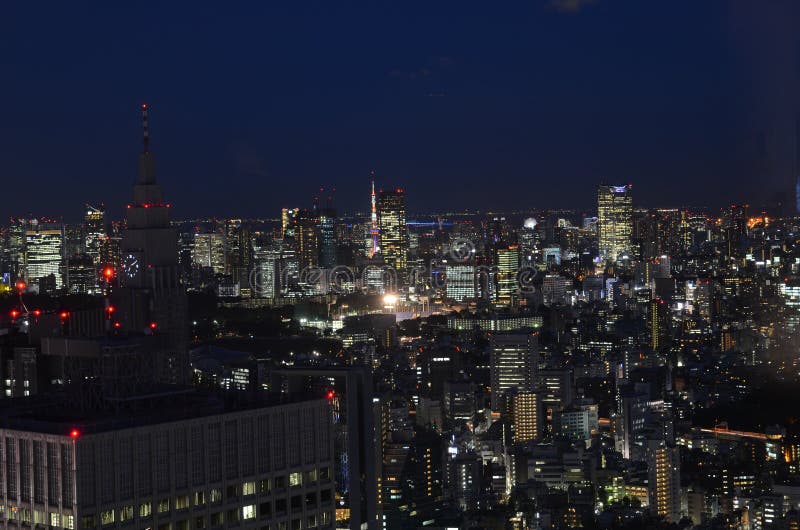 Tokyo night scene stock image. Image of long, scene, deck - 67850115