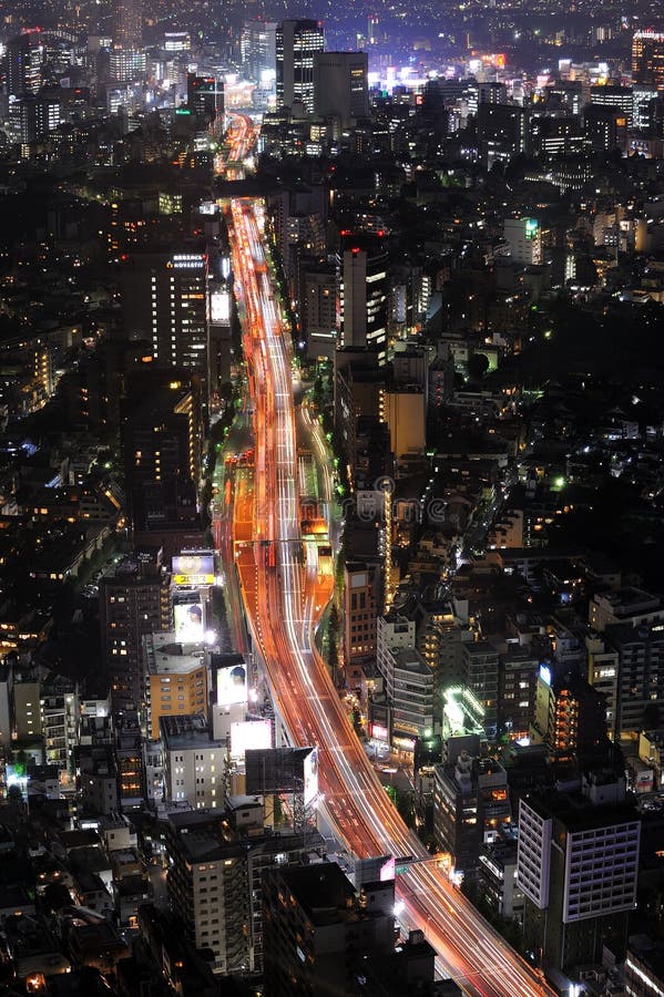 Tokyo night view editorial stock image. Image of upper - 19942804