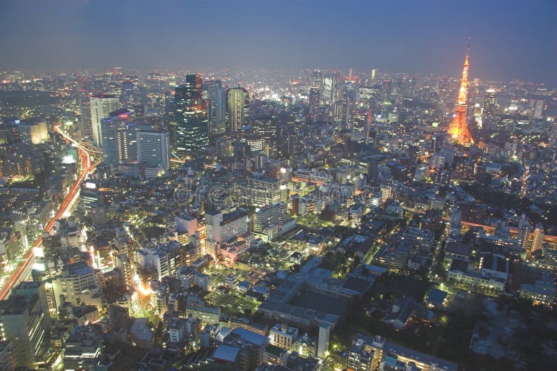 Tokyo night view stock photo. Image of city, japan, cityscape - 696840