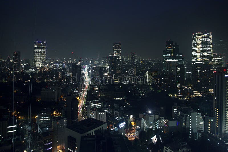 Tokyo night view editorial photo. Image of road, japan - 33906346