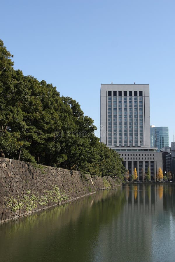 Tokyo palace wall stock image. Image of life, cityscape - 12708521