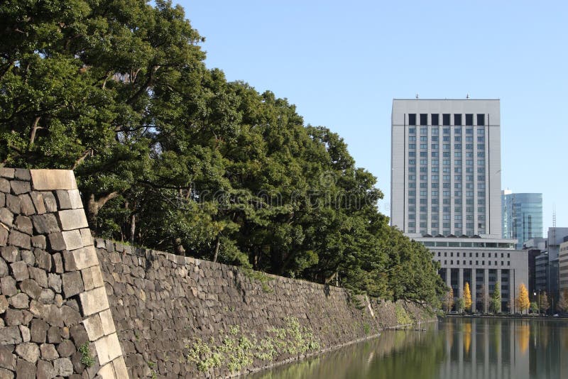 Tokyo palace wall stock photo. Image of palace, wall - 12708556