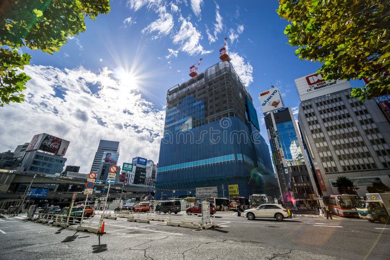 Tokyo Shibuya Redevelopment Editorial Stock Photo - Image of landscape ...
