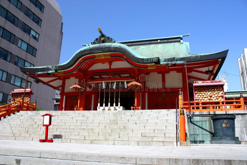 Tokyo Shrine and Offices stock image. Image of tourism - 11745155