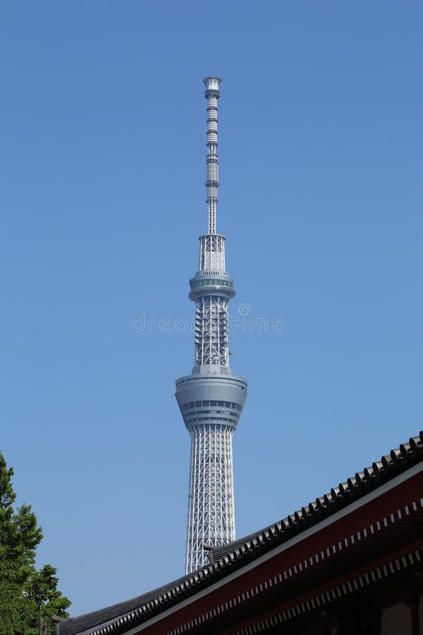 Tokyo Sky Tree with Blue Sky Editorial Stock Photo - Image of skyline ...