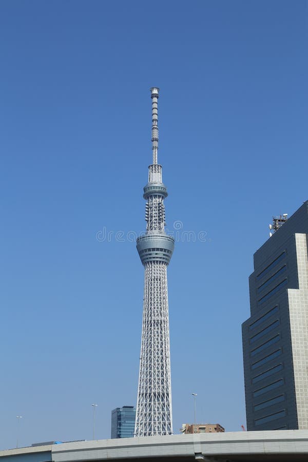 Tokyo Sky Tree with Blue Sky Editorial Stock Photo - Image of skytree ...