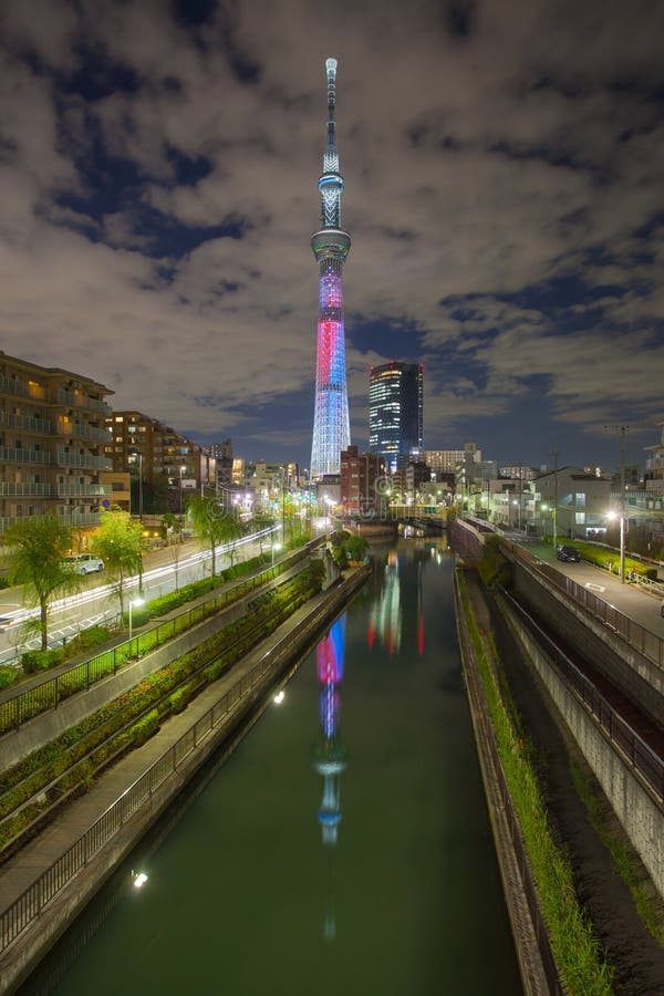 Tokyo sky tree editorial stock photo. Image of tree, architecture ...