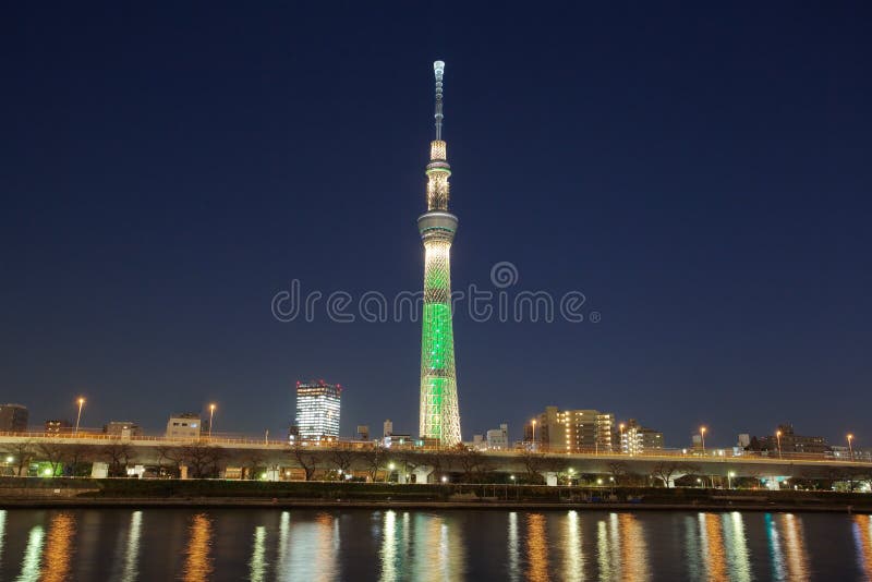 TOKYO Sky tree editorial stock image. Image of deck, dusk - 36022954