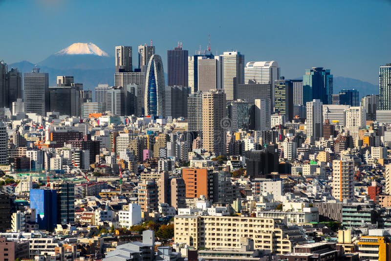 Tokyo skyline, Japan. stock image. Image of downtown - 49372679