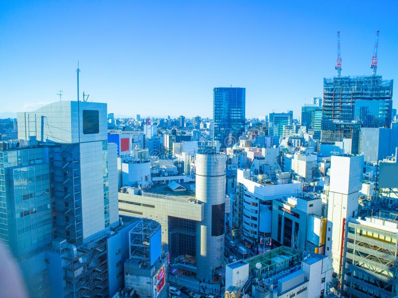 Tokyo Skyline in nice day editorial photography. Image of metropolis ...